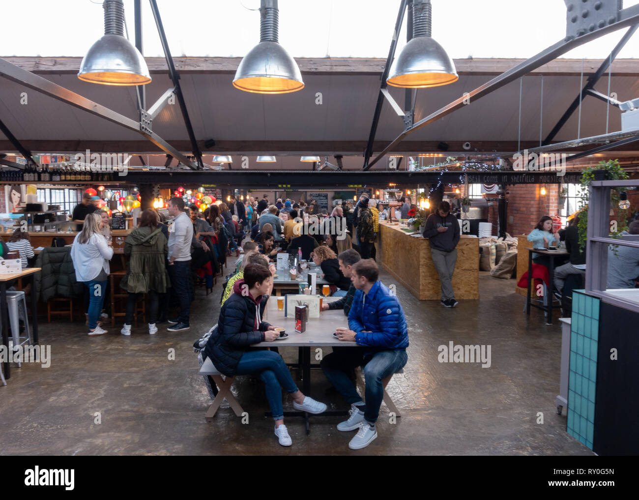 The Cutlery Works Food Hall, Sheffield Stock Photo - Alamy