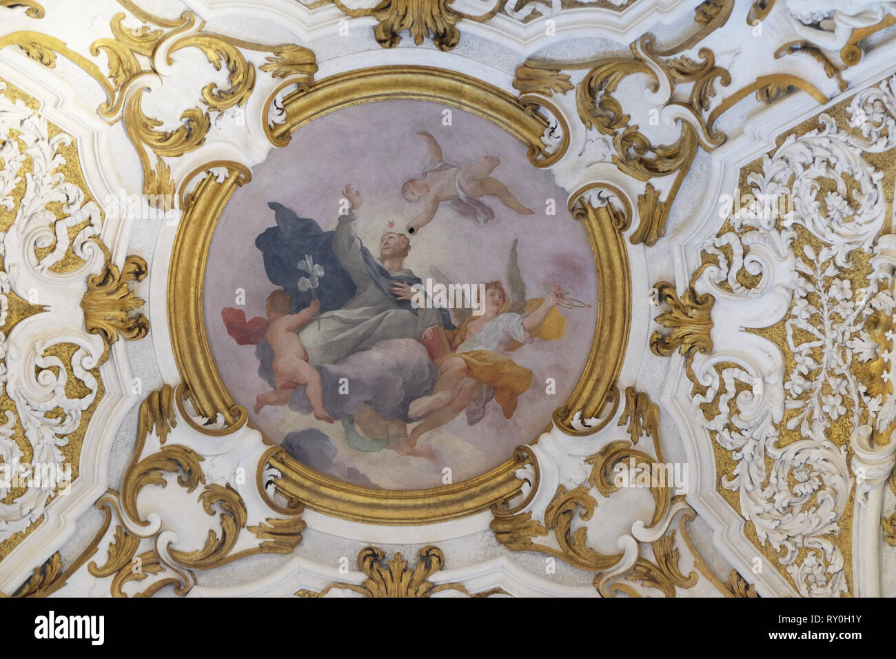 Saint Dominic in glory, fresco stucco by Pietro Dandini, Santa Maria ...