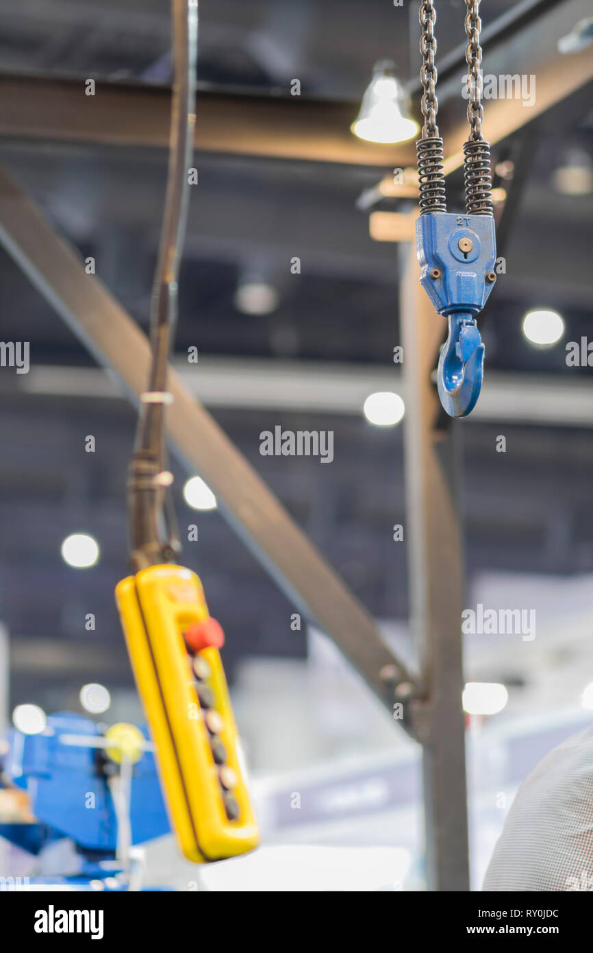 crane and control panel for lift object ; close up Stock Photo - Alamy