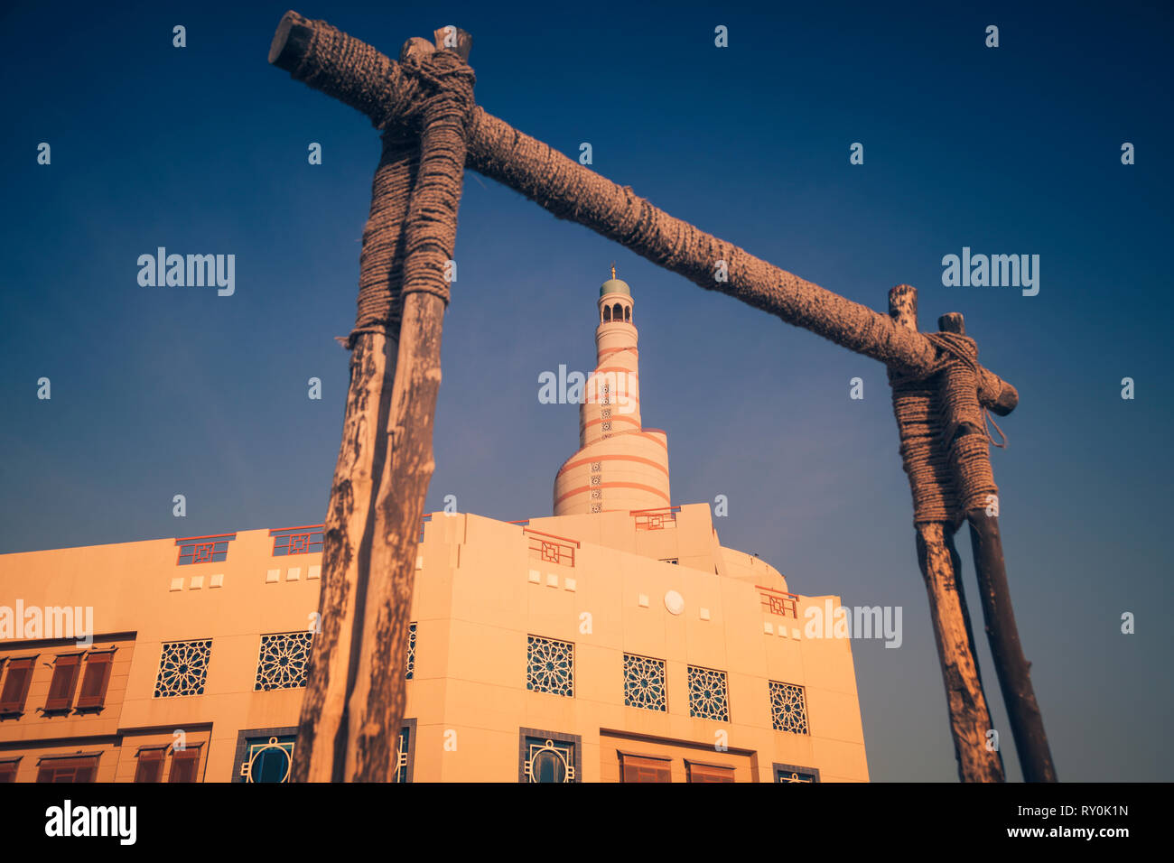 The Fanar Mosque in Doha. Doha, Ad-Dawhah, Qatar Stock Photo - Alamy