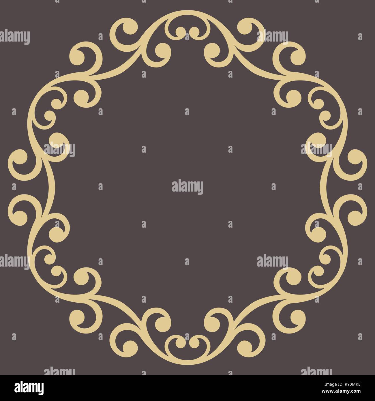 Circular floral border Stock Vector Images - Alamy