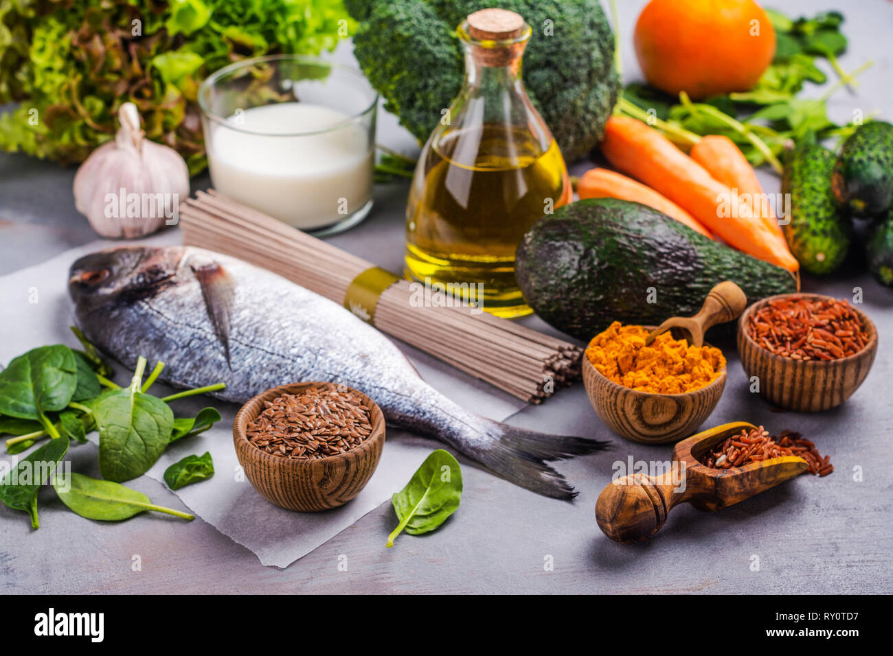 Pagano diet food mix Stock Photo - Alamy