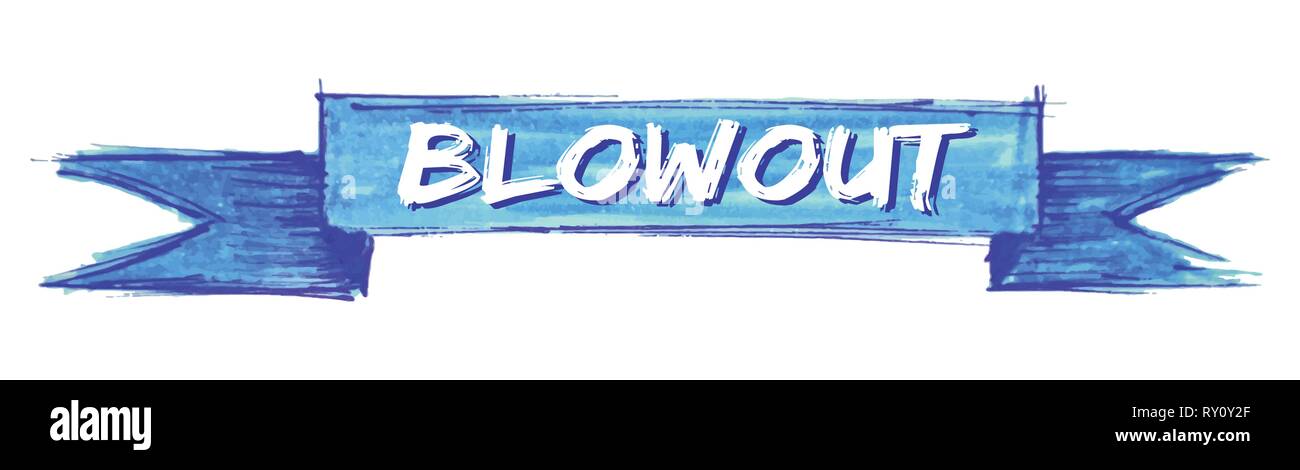 blowout hand painted ribbon sign Stock Vector Image & Art - Alamy