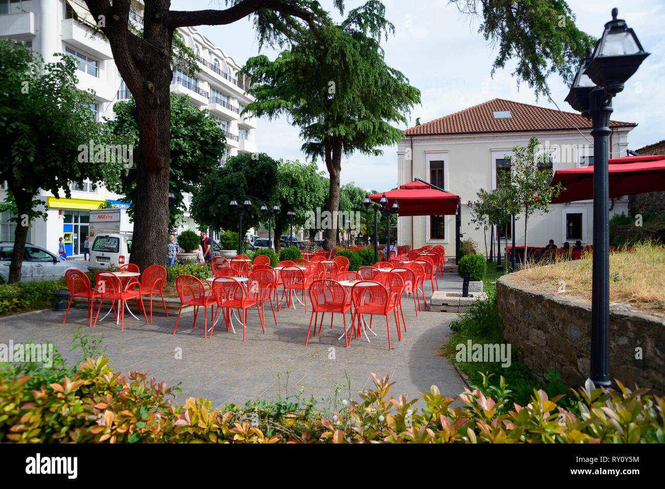 Restaurant, Downtown, Elbasan, Albania, Elbasani Stock Photo - Alamy