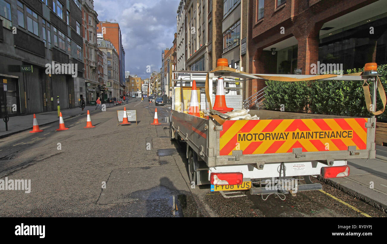London, United Kingdom - April 02, 2010: Motorway Maintenance Truck and ...