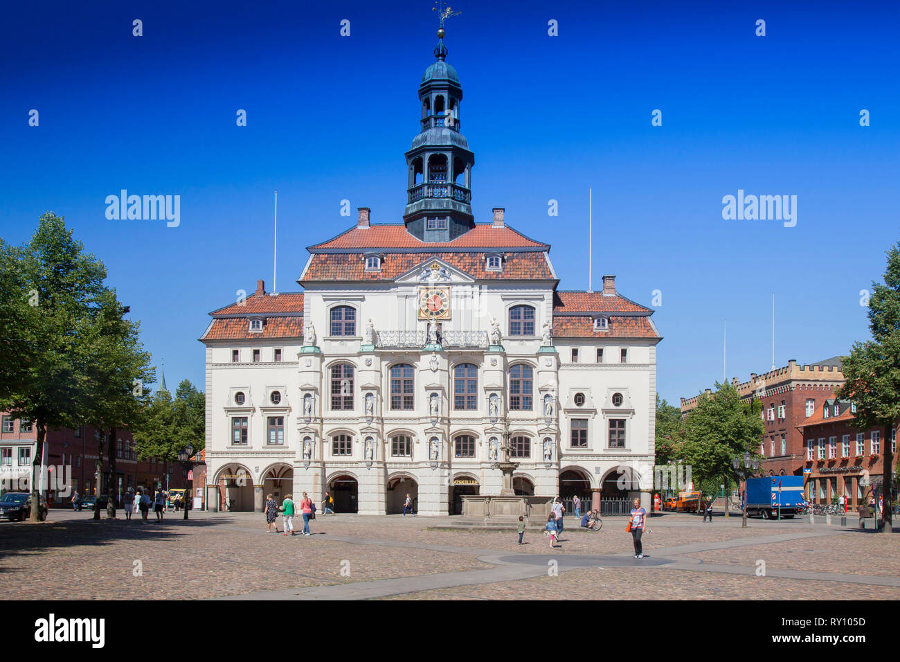 town hall at market square, Luneburg, Germany Stock Photo - Alamy