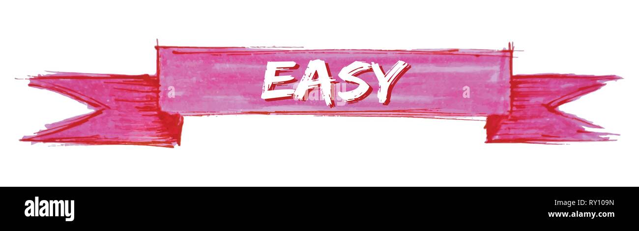 easy hand painted ribbon sign Stock Vector Image & Art - Alamy