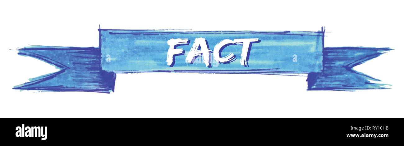 fact hand painted ribbon sign Stock Vector Image & Art - Alamy