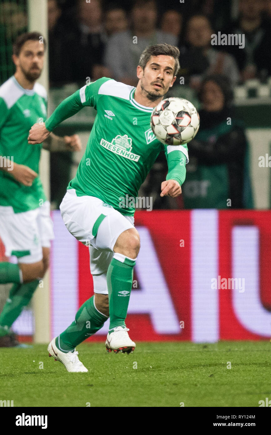 Bremen, Deutschland. 09th Mar, 2019. Fin BARTELS (HB) returns to the ...