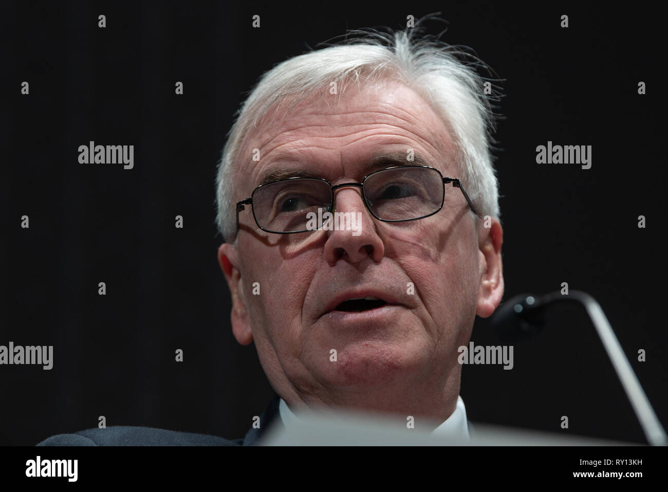 London, United Kingdom. 11 March 2019. Shadow Chancellor John McDonnell ...
