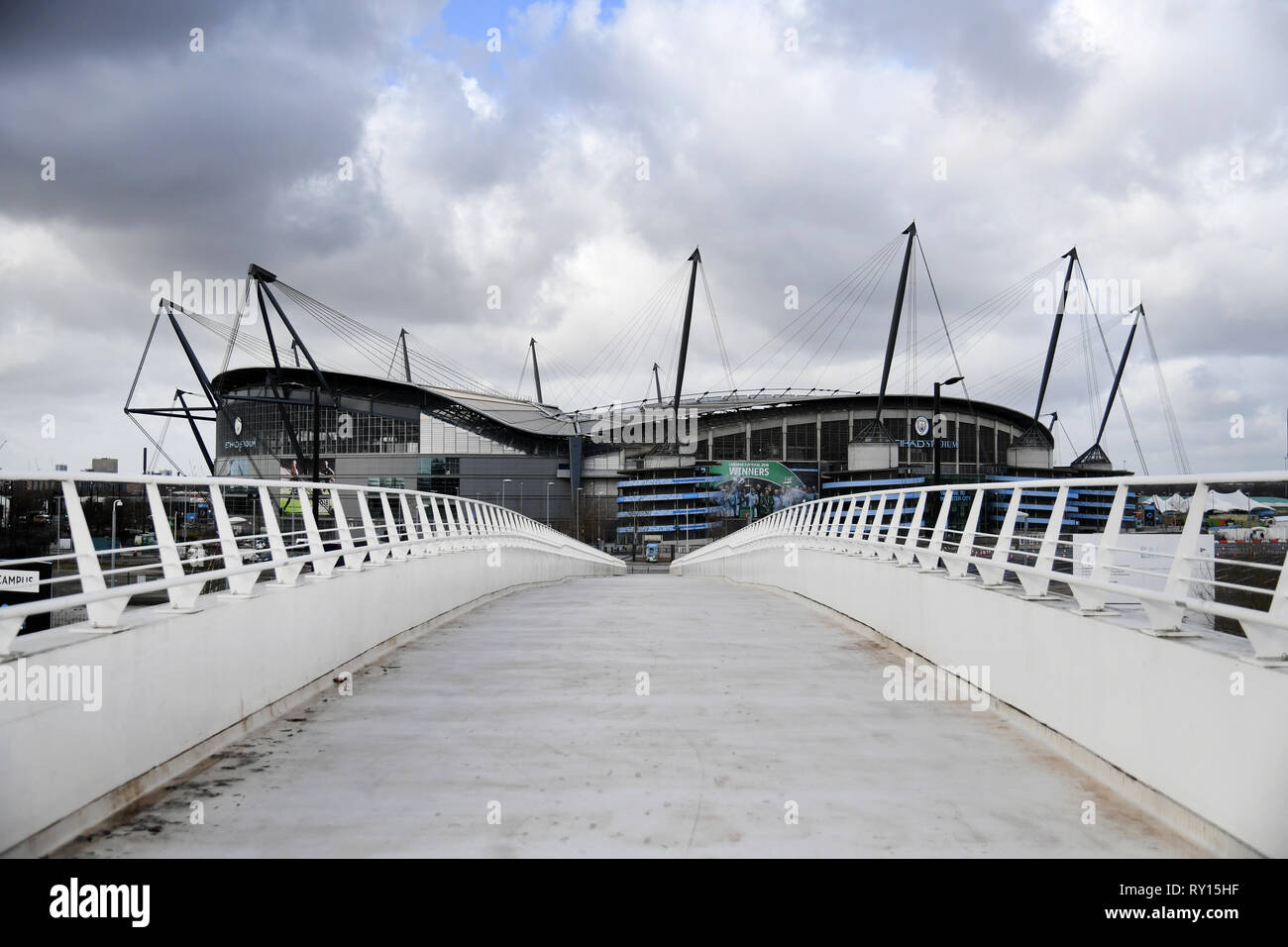 Manchester, UK. 11th Mar, 2019. Soccer: Champions League, before the ...