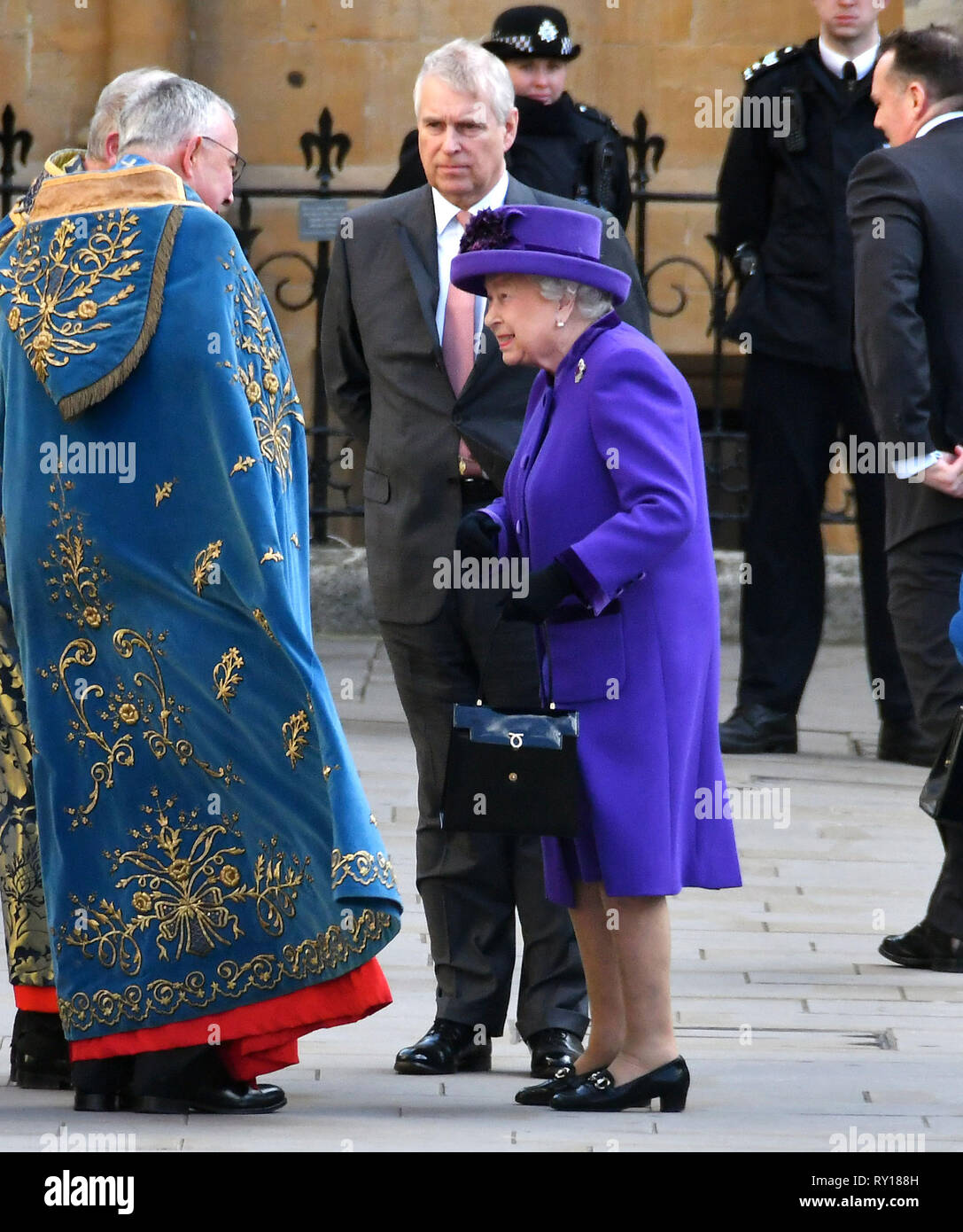London, UK. 11th Mar, 2019. The Queen at annual multi-faith service in ...