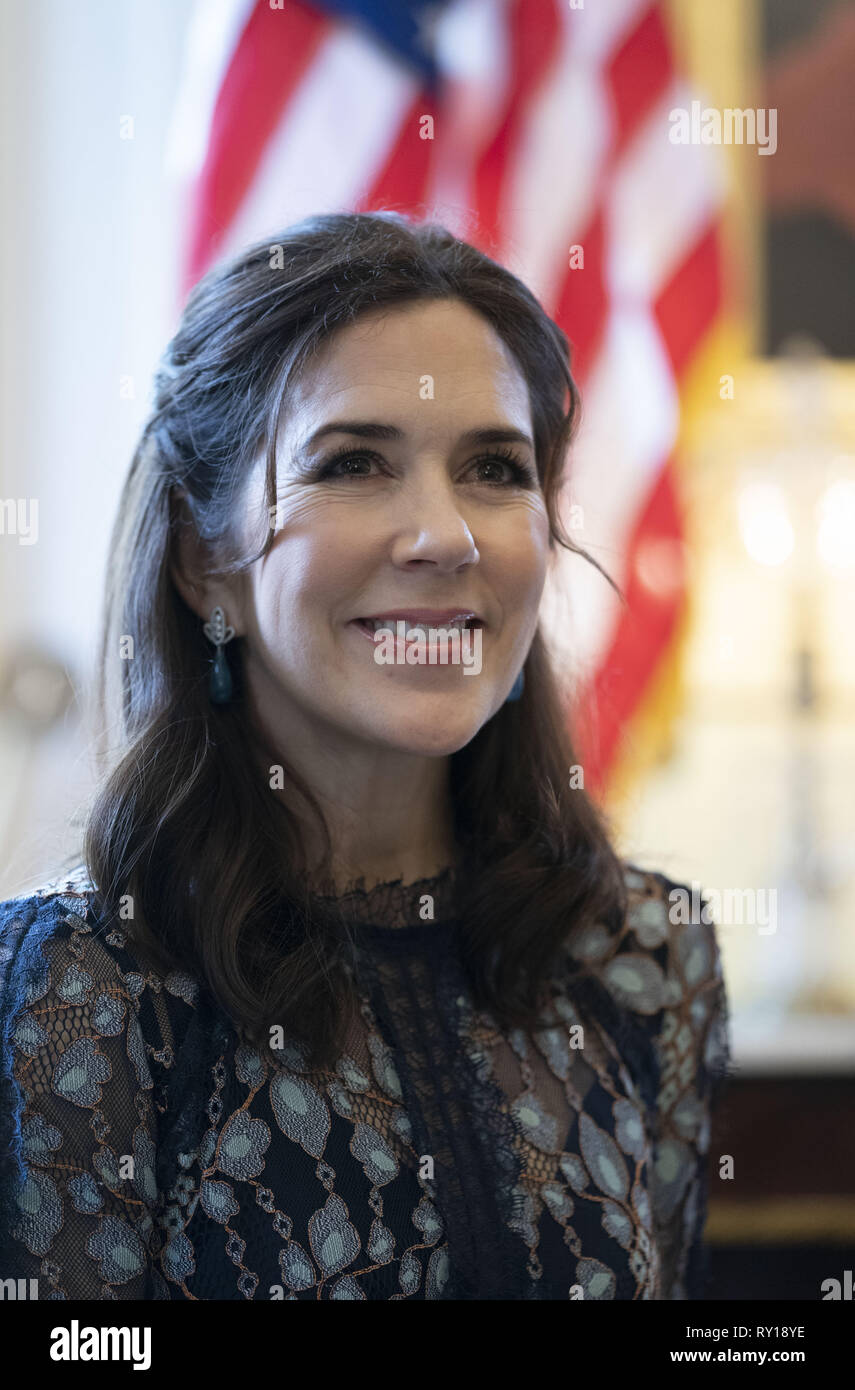 Austin, Texas, USA. 11th Mar, 2019. Mary, Crown Princess of Denmark, l ...
