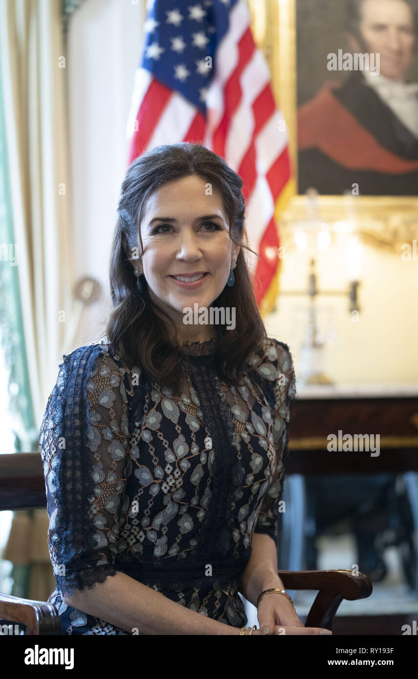Austin, Texas, USA. 11th Mar, 2019. Mary, Crown Princess of Denmark, l ...
