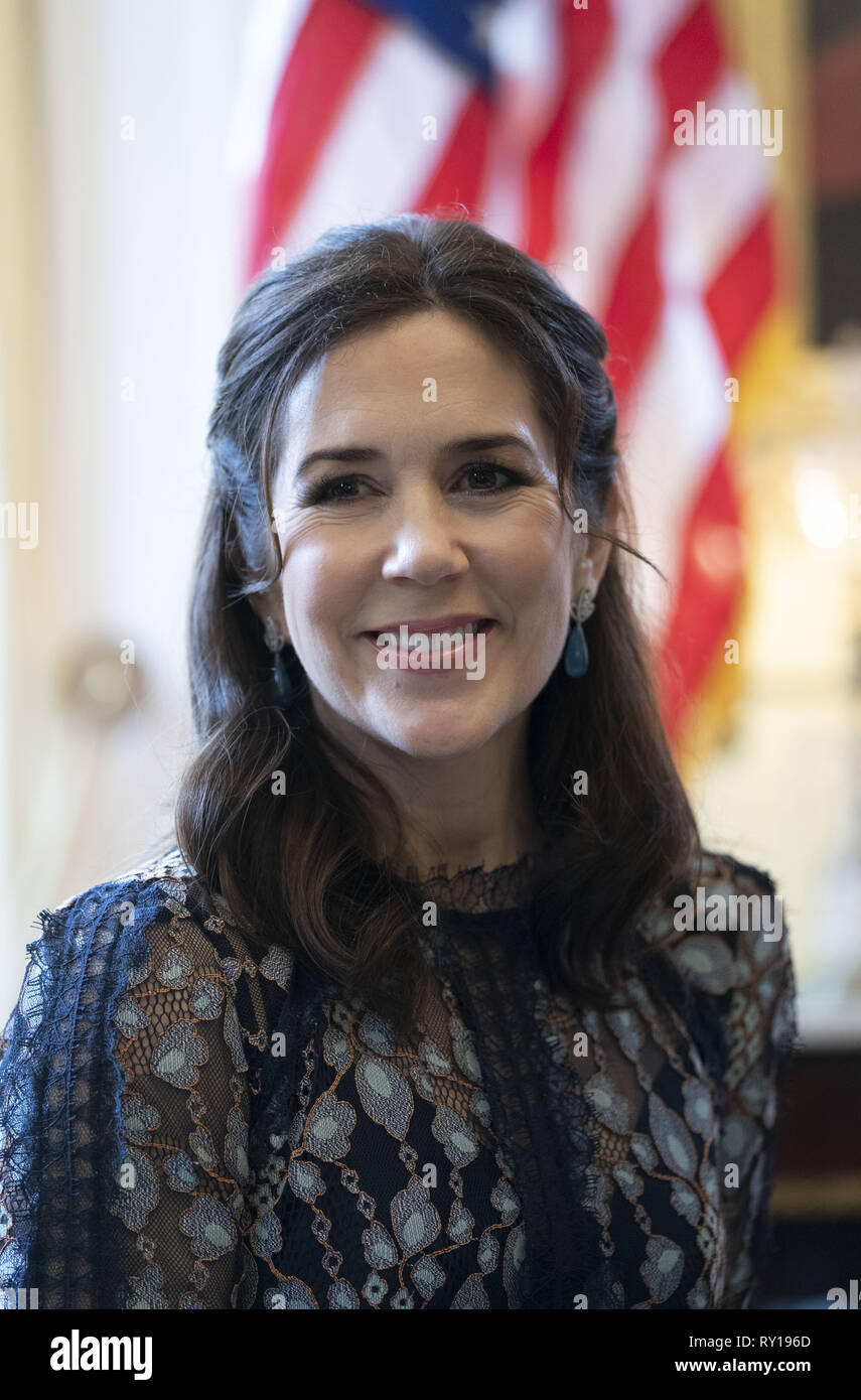 Austin, Texas, USA. 11th Mar, 2019. Mary, Crown Princess of Denmark, l ...