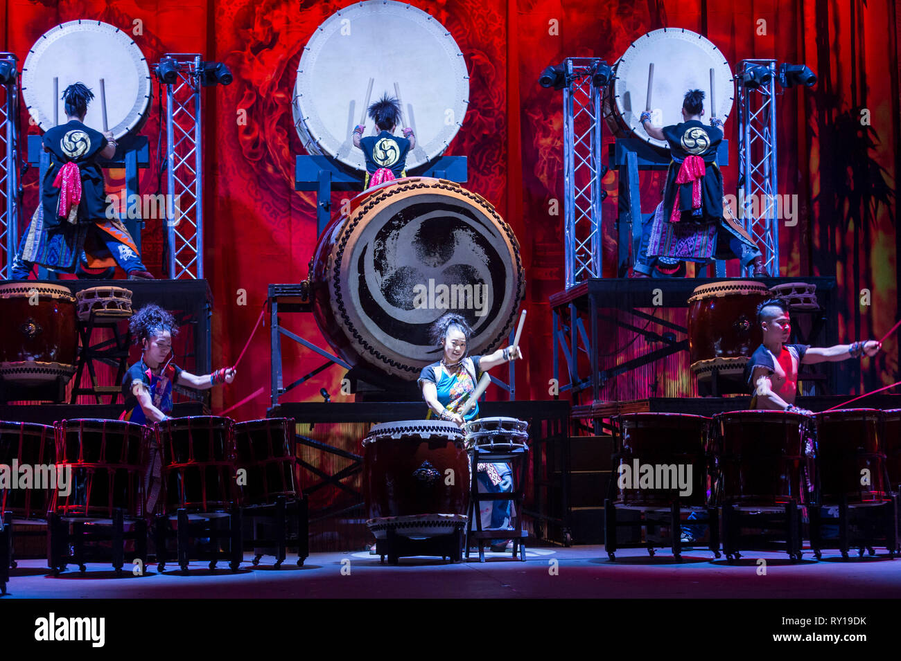 London, UK. 11 March 2019. Preview by Yamato, the Japanese taiko ...