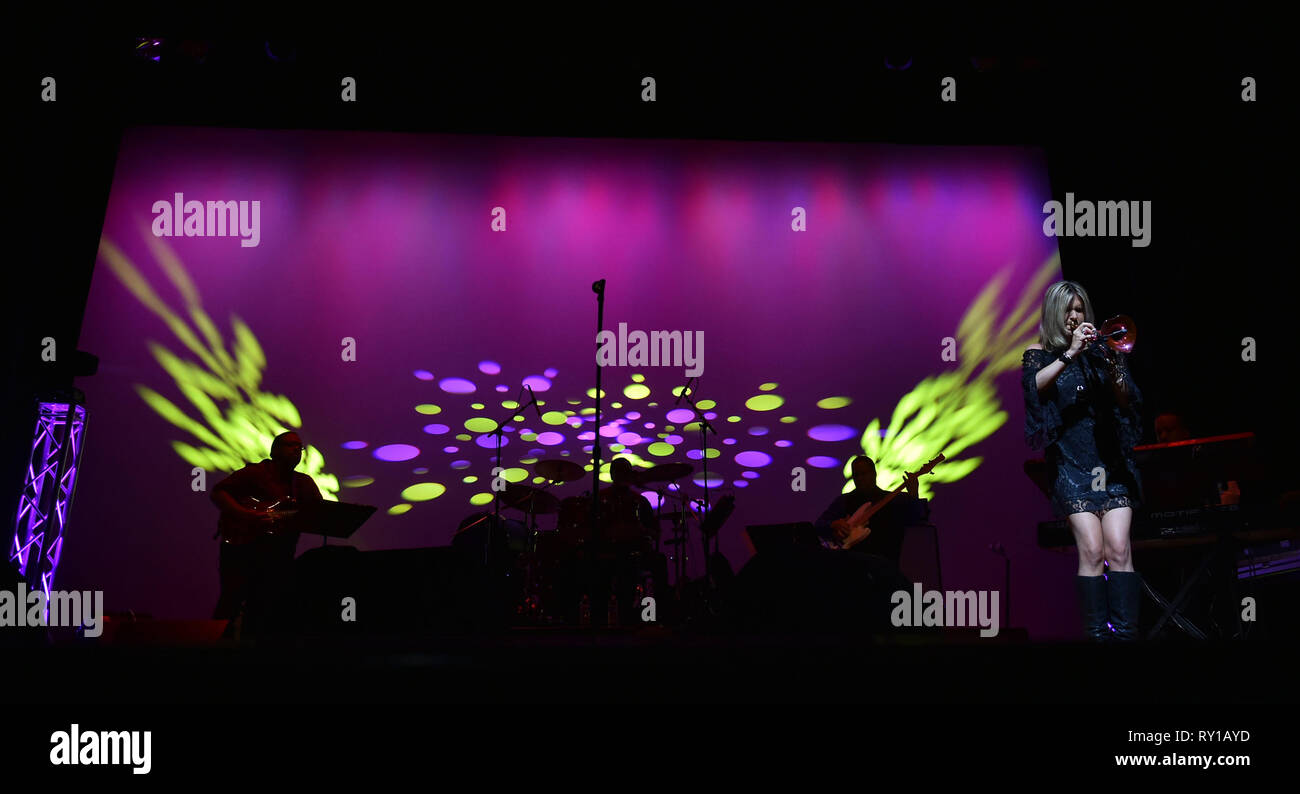 March 9, 2019 - CINDY BRADLEY plays some smooth jazz at the ATUCKS ...