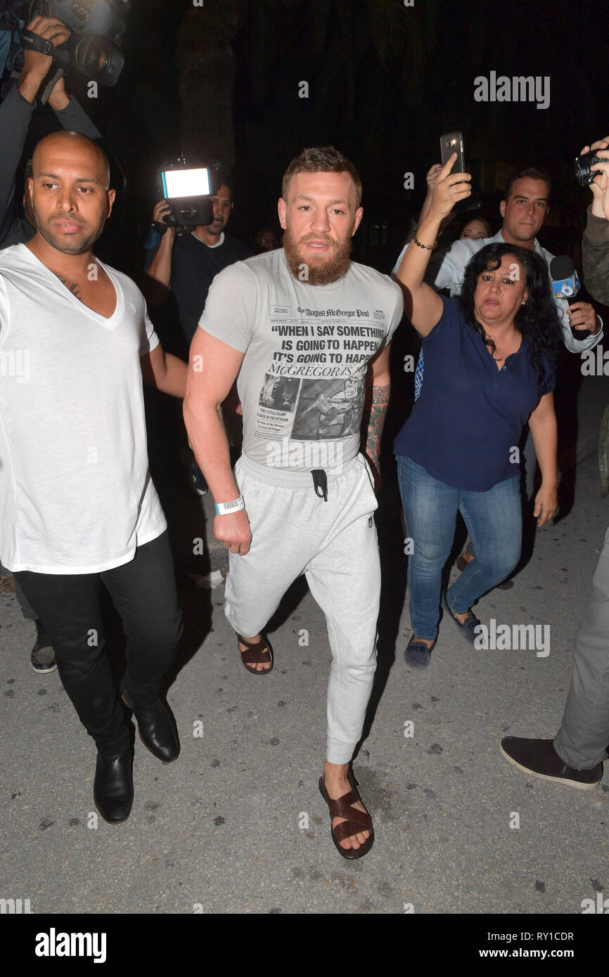 Miami Florida Usa 11th Mar 2019 Former Ufc Champ Conor Mcgregor Was