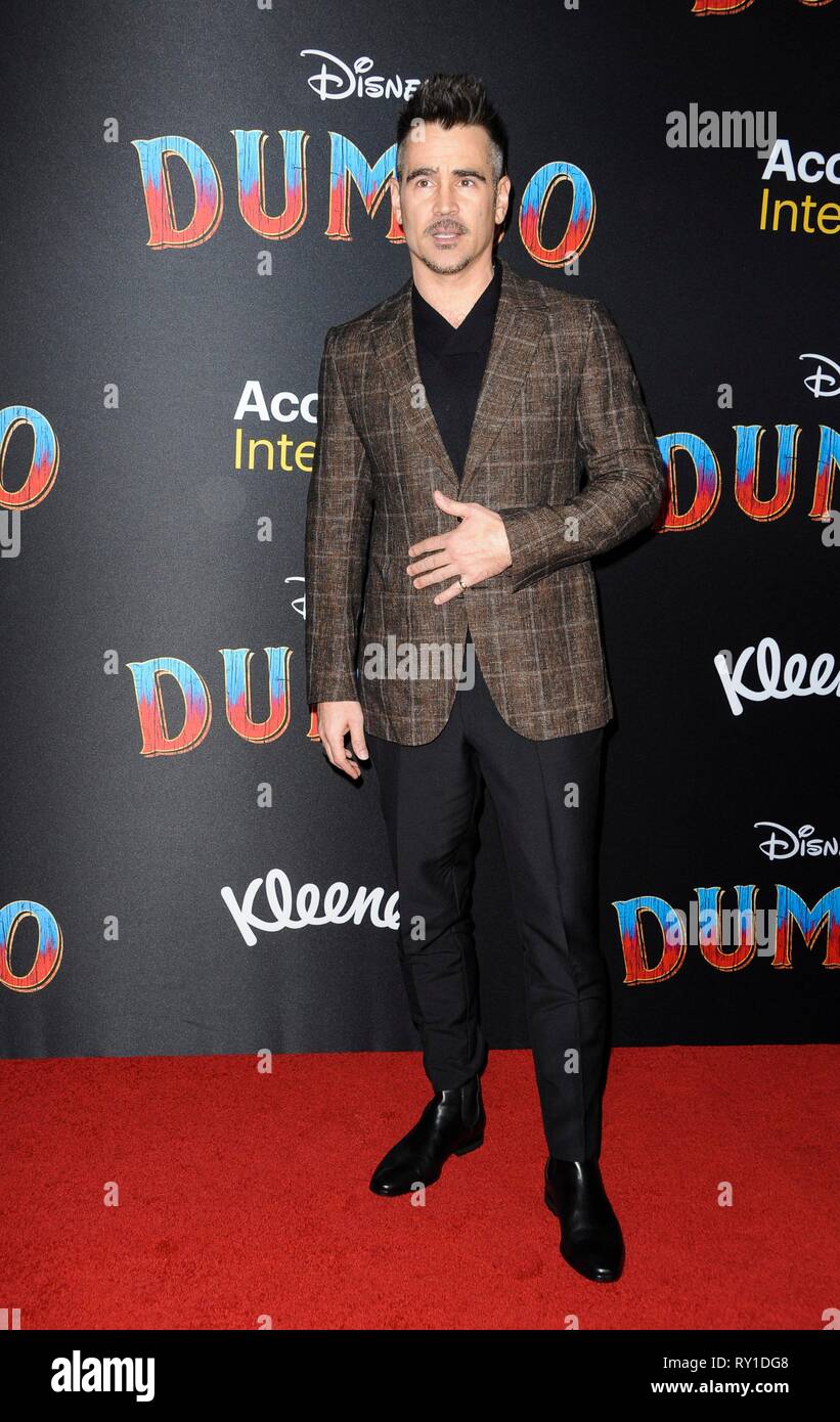 Los Angeles, CA, USA. 11th Mar, 2019. Colin Farrell at arrivals for ...