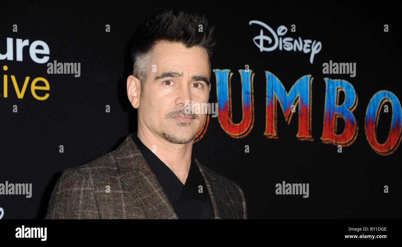Los Angeles, CA, USA. 11th Mar, 2019. Colin Farrell at arrivals for ...