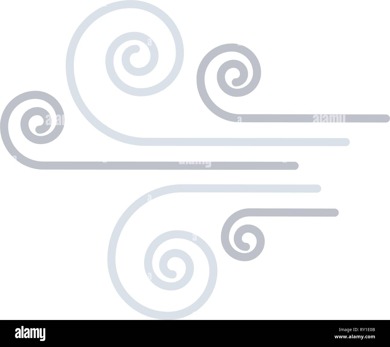 Wind icon. Flat color design. Vector illustration Stock Vector Image ...