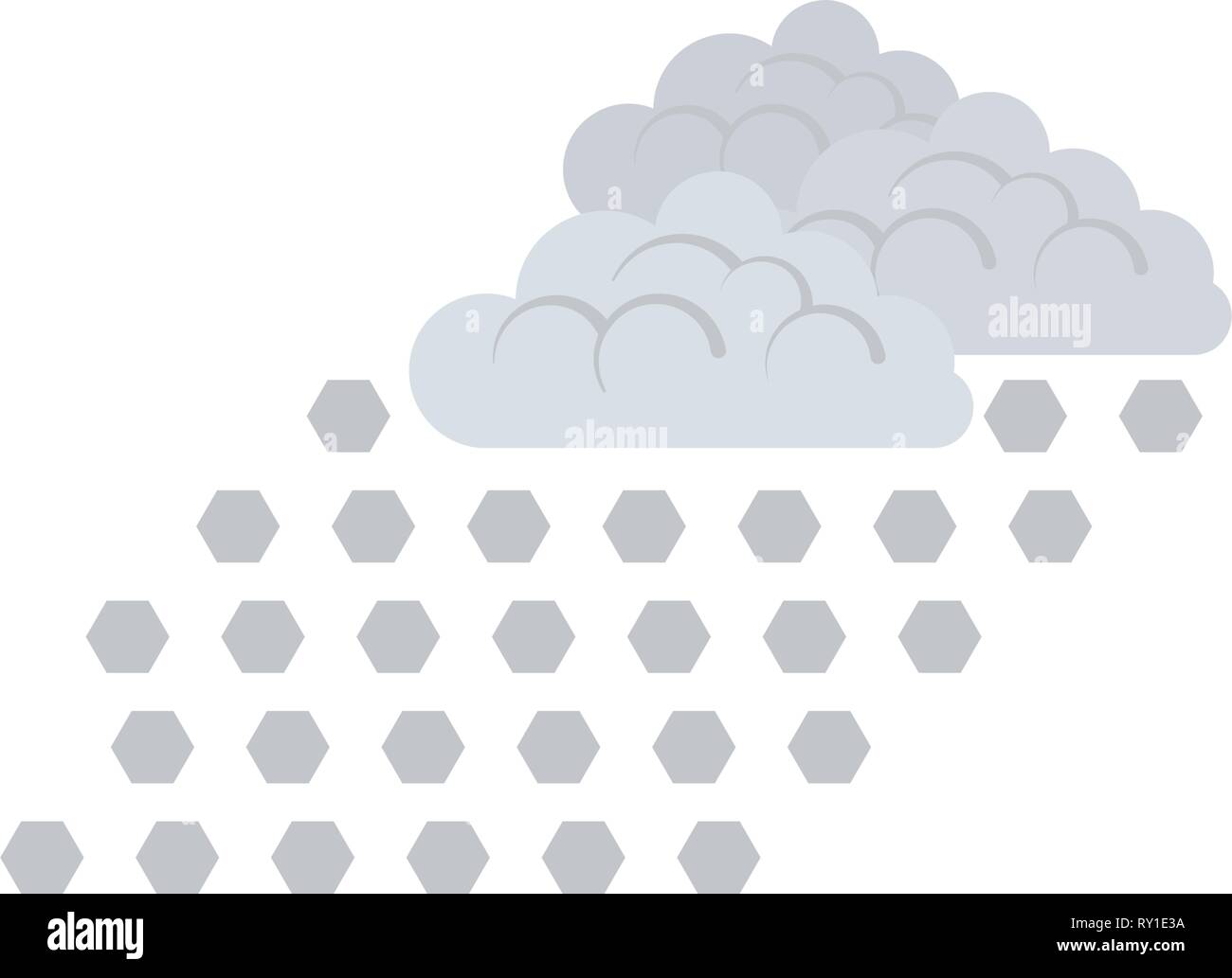 Hail icon. Flat color design. Vector illustration Stock Vector Image ...