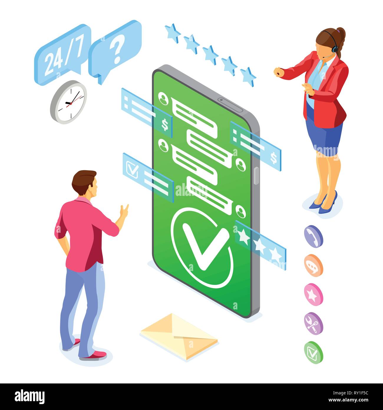 Technical support online assistant Cut Out Stock Images & Pictures - Alamy