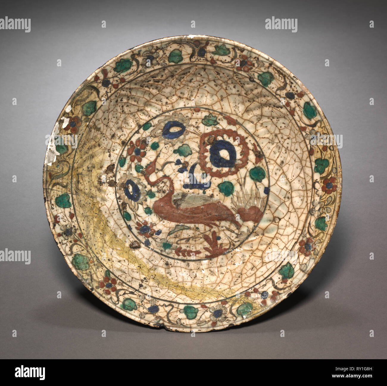 Bowl, early 17th Century. Iran, Safavid Period. Fritware with ...