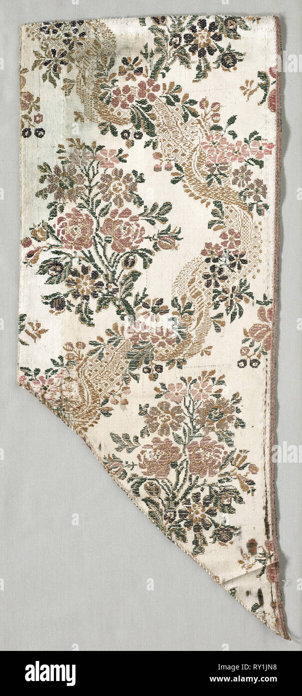 Textile Fragment, mid 1700s. Italy, mid 18th century. Silk; overall: 61 ...