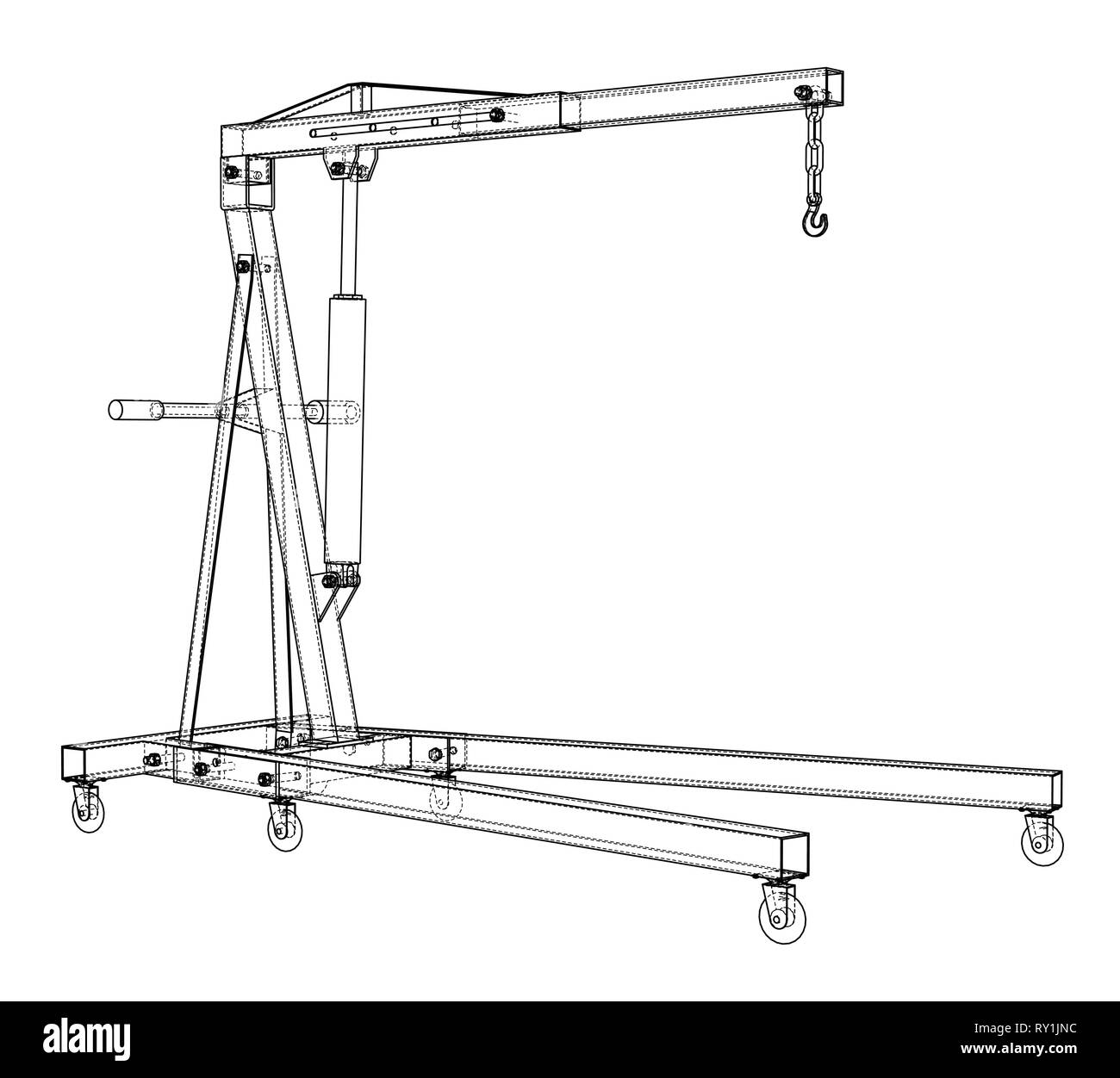 Engine hoist vector hi-res stock photography and images - Alamy