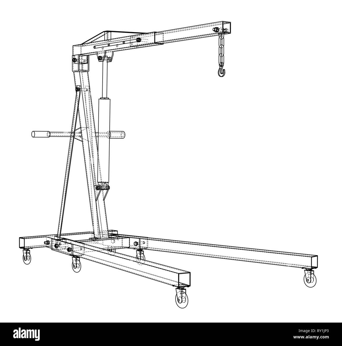 Engine hoist sketch hi-res stock photography and images - Alamy