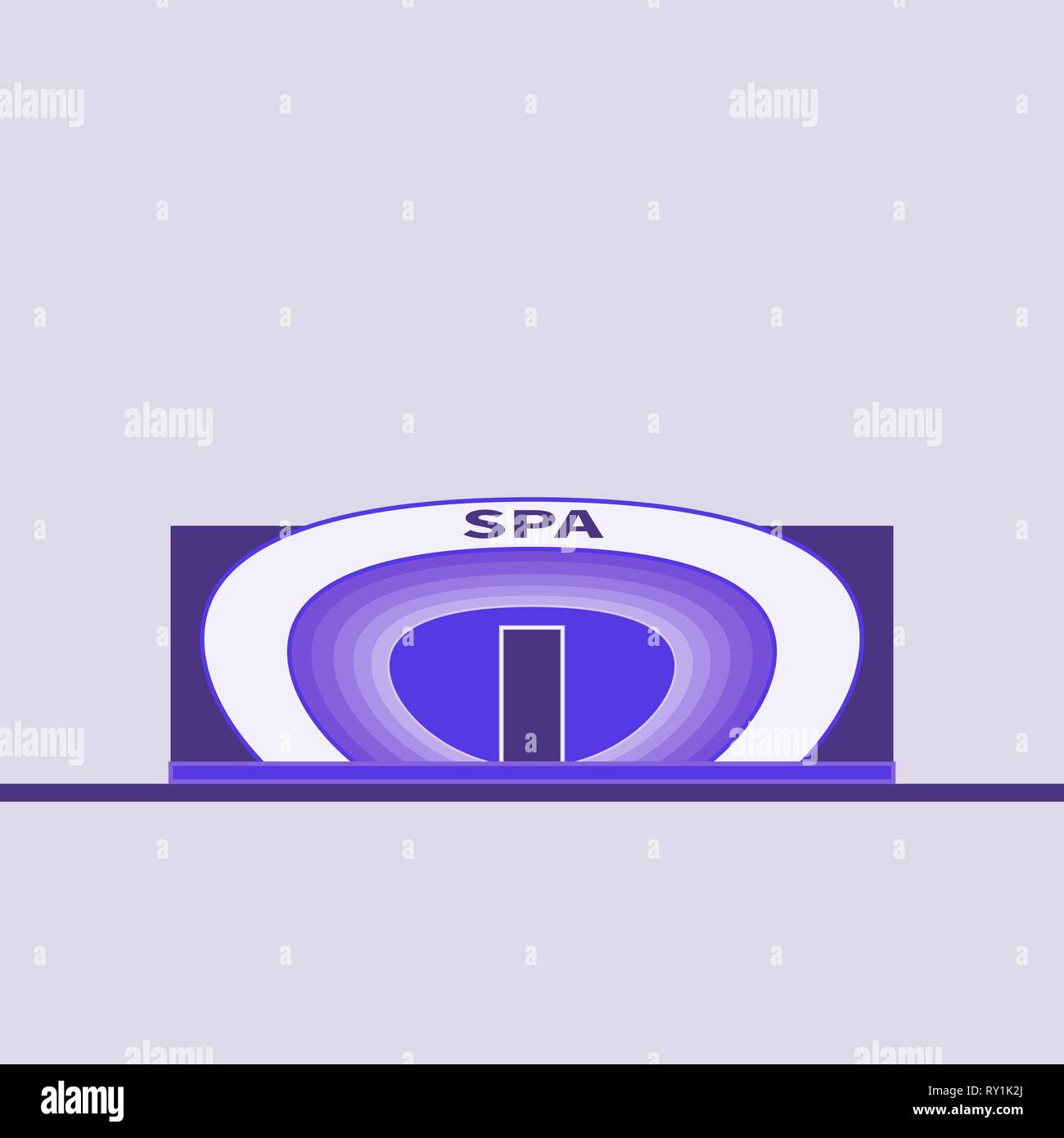 Exterior of a modern SPA salon. Facade of SPA building in fashionable ...