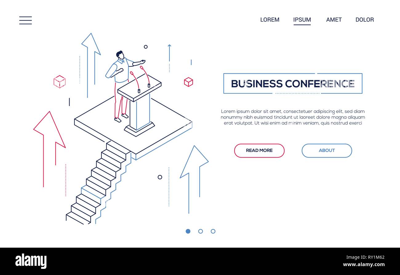 Presentation conference page design Stock Vector Images - Alamy