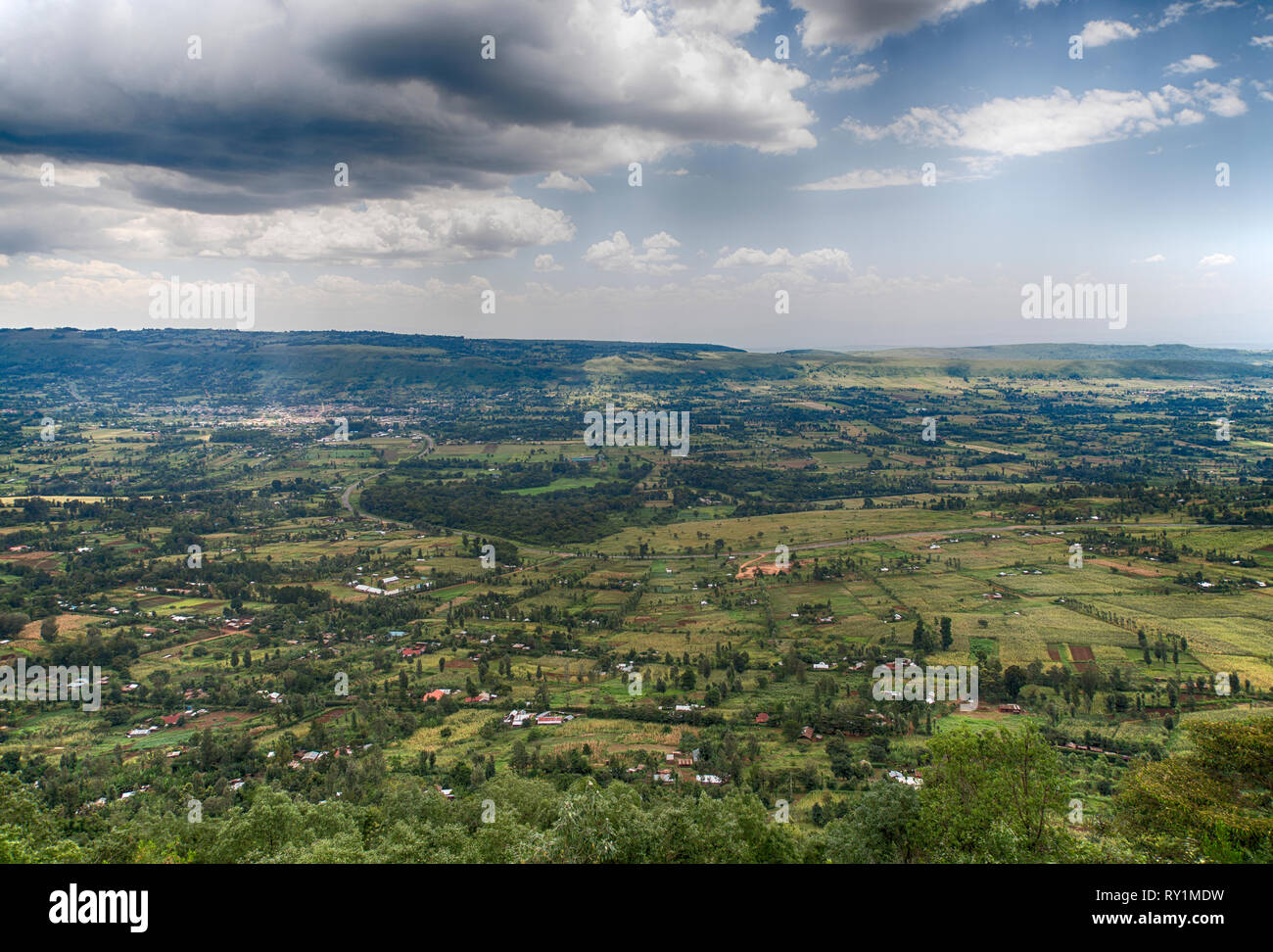Village aerial landscape trees houses hi-res stock photography and ...