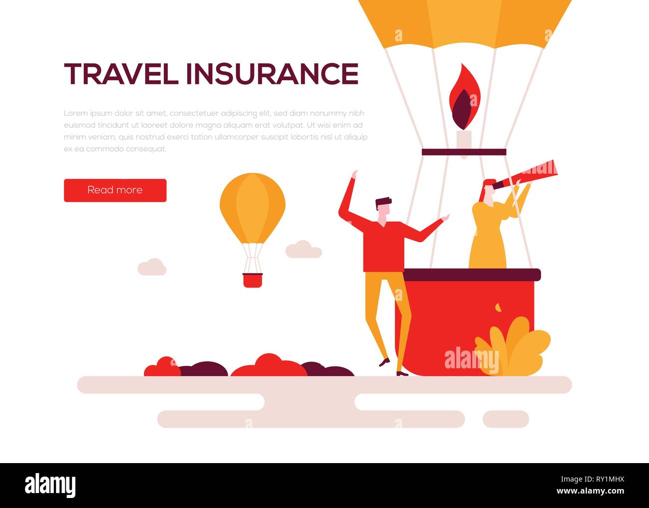 Hot air balloon accident Stock Vector Images - Alamy