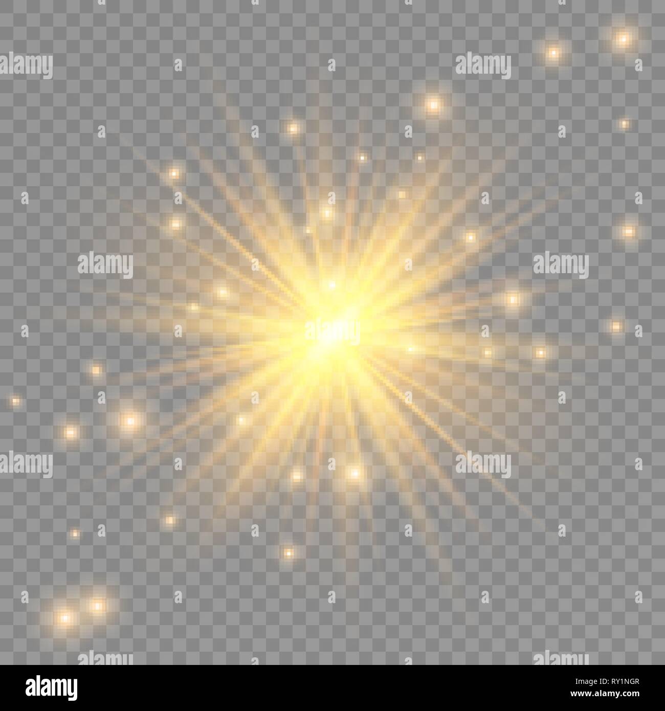 Glow transparent vector light effect set, explosion, glitter, spark, sun flash Stock Vector ...