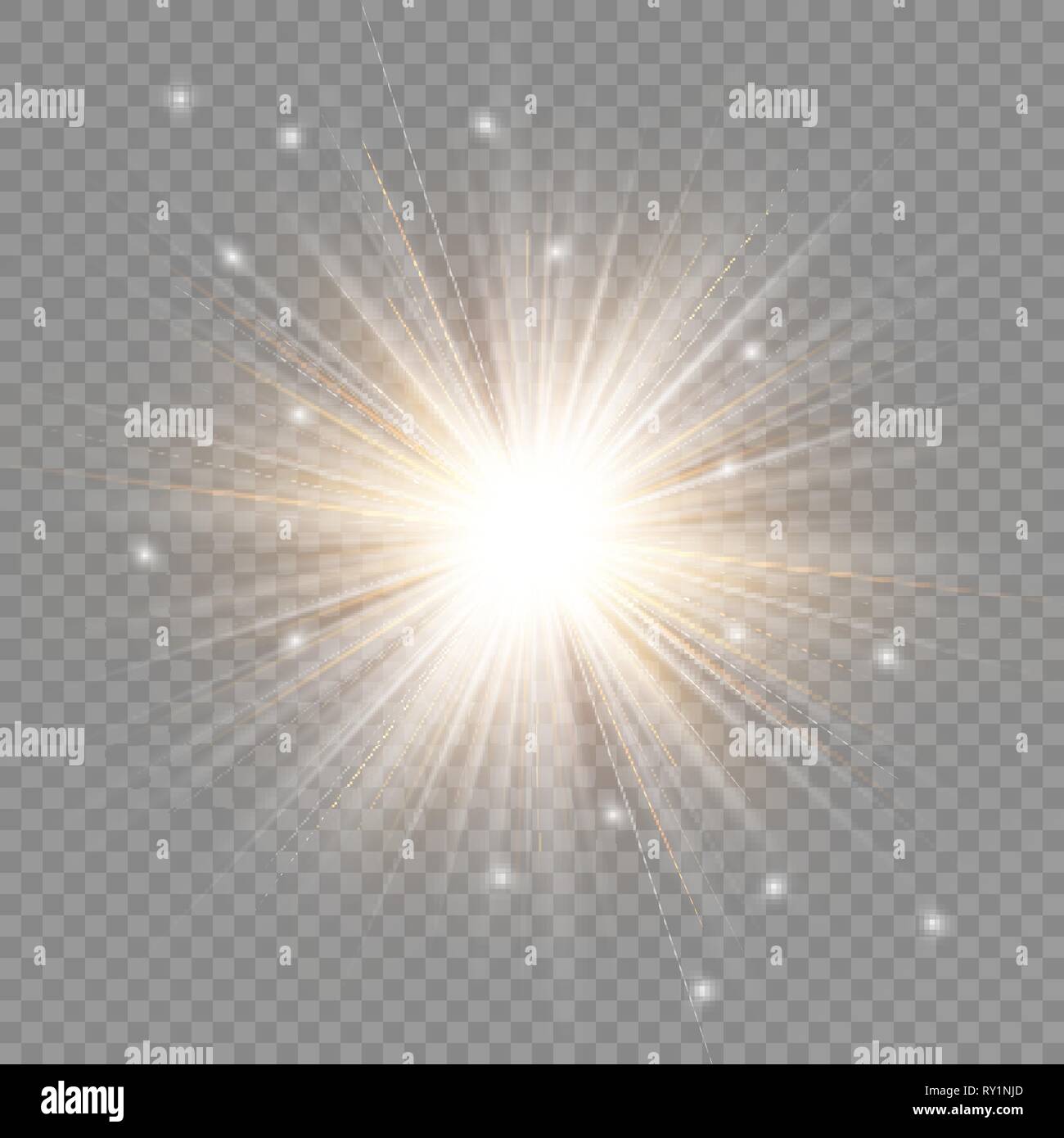 Glow transparent vector light effect set, explosion, glitter, spark ...