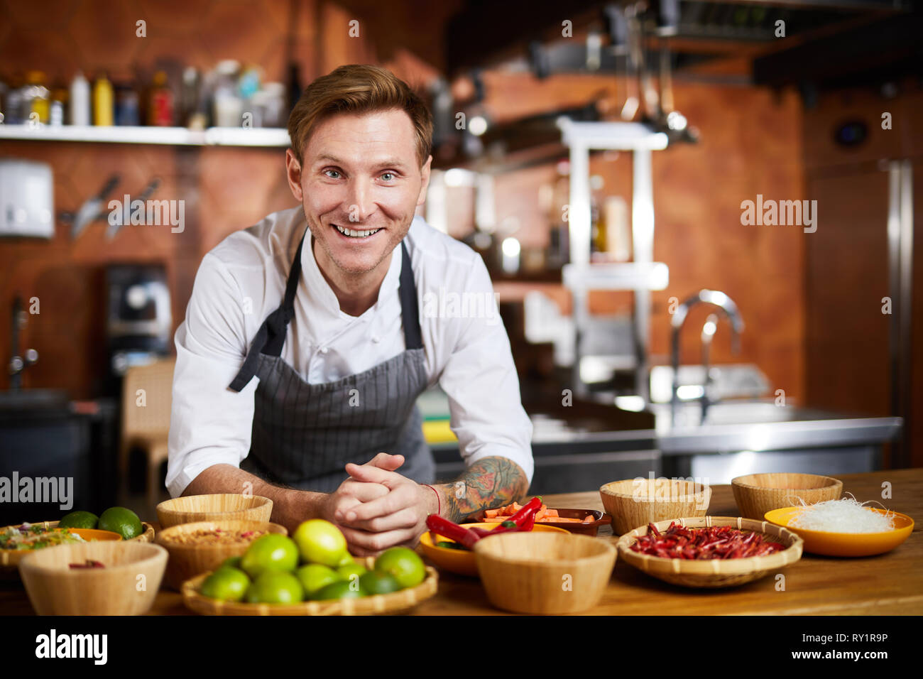 Male chef handsome hi-res stock photography and images - Alamy