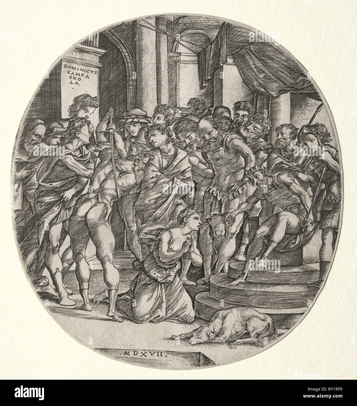 Beheading of Saint Catherine, 1517. Domenico Campagnola (Italian, 1500 ...