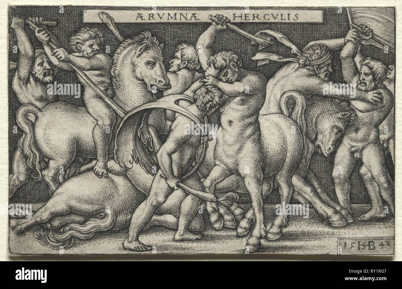 The Labors of Hercules: Hercules Defeating the Centaurs, 1542. Hans ...