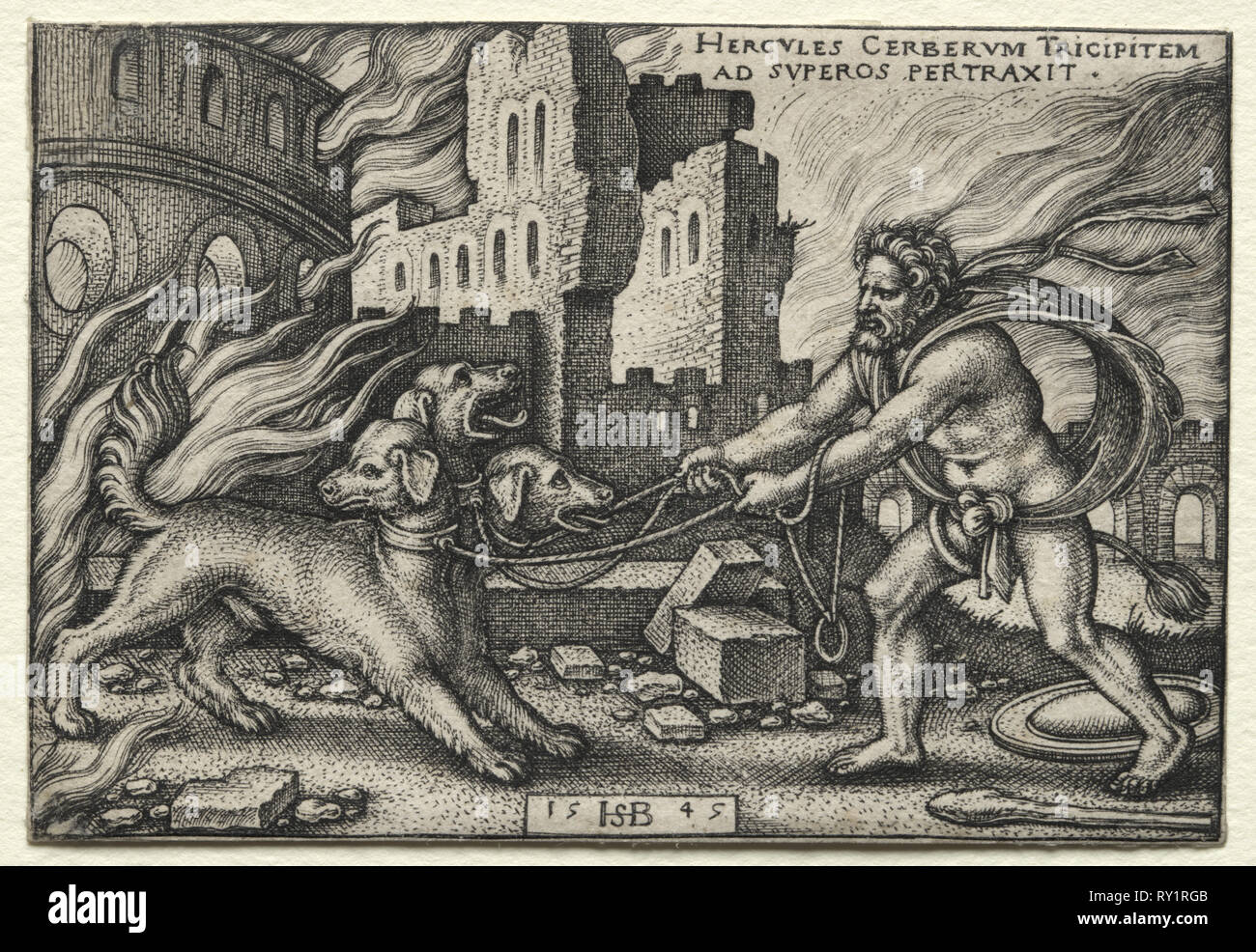 The Labors of Hercules: Hercules Dragging Cerberus from the Underworld ...