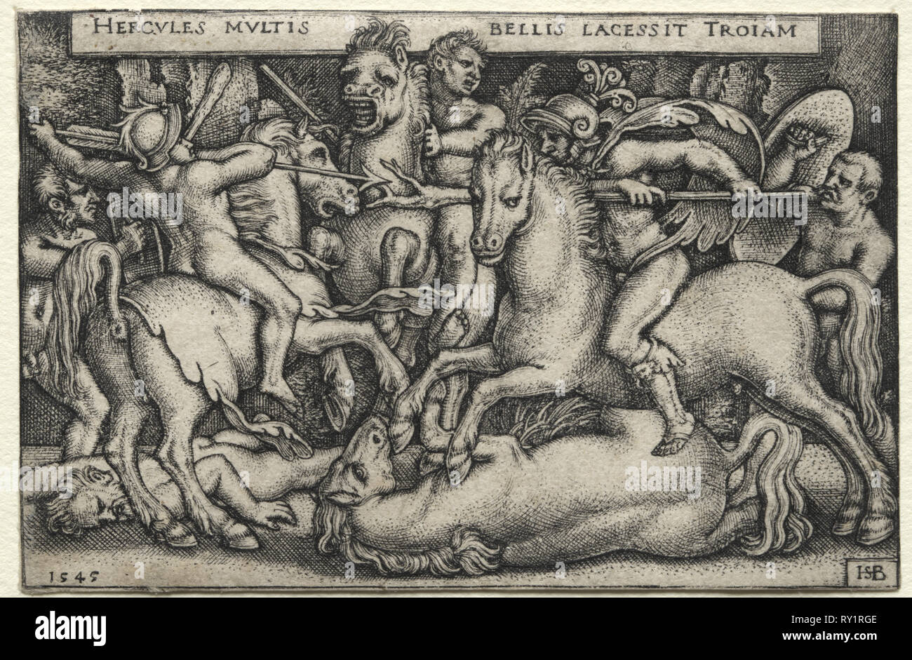 The Labors of Hercules: Hercules Conquering Troy, 1545. Hans Sebald ...