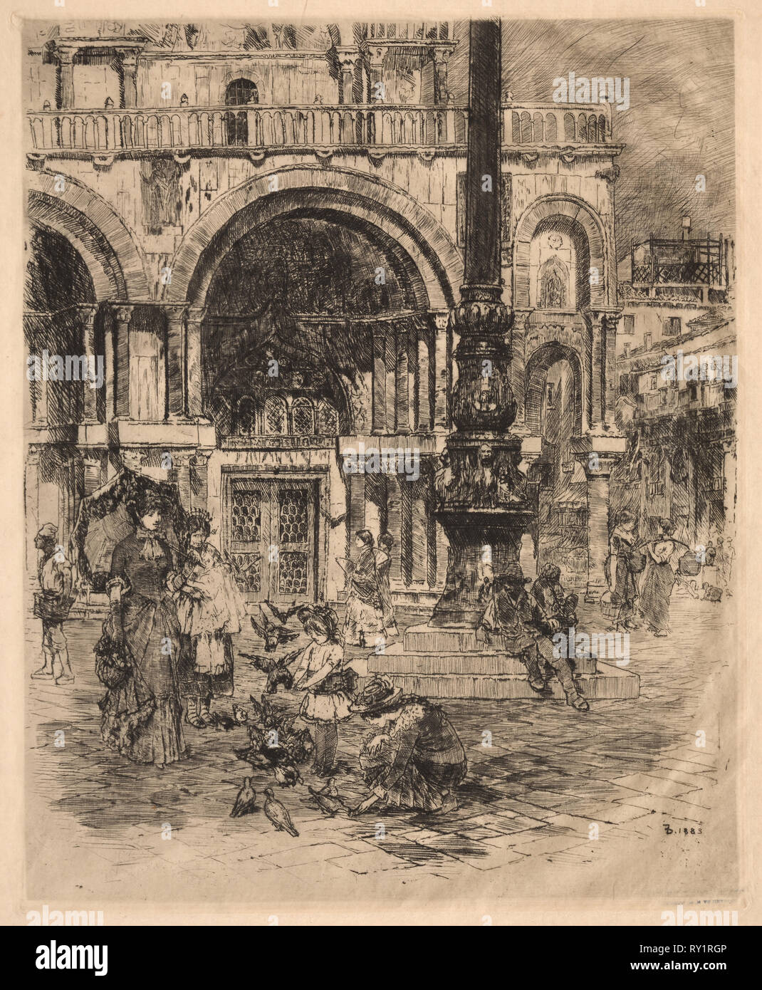 Piazza San Marco, Venice, 1883. Frank Duveneck (American, 1848-1919 ...
