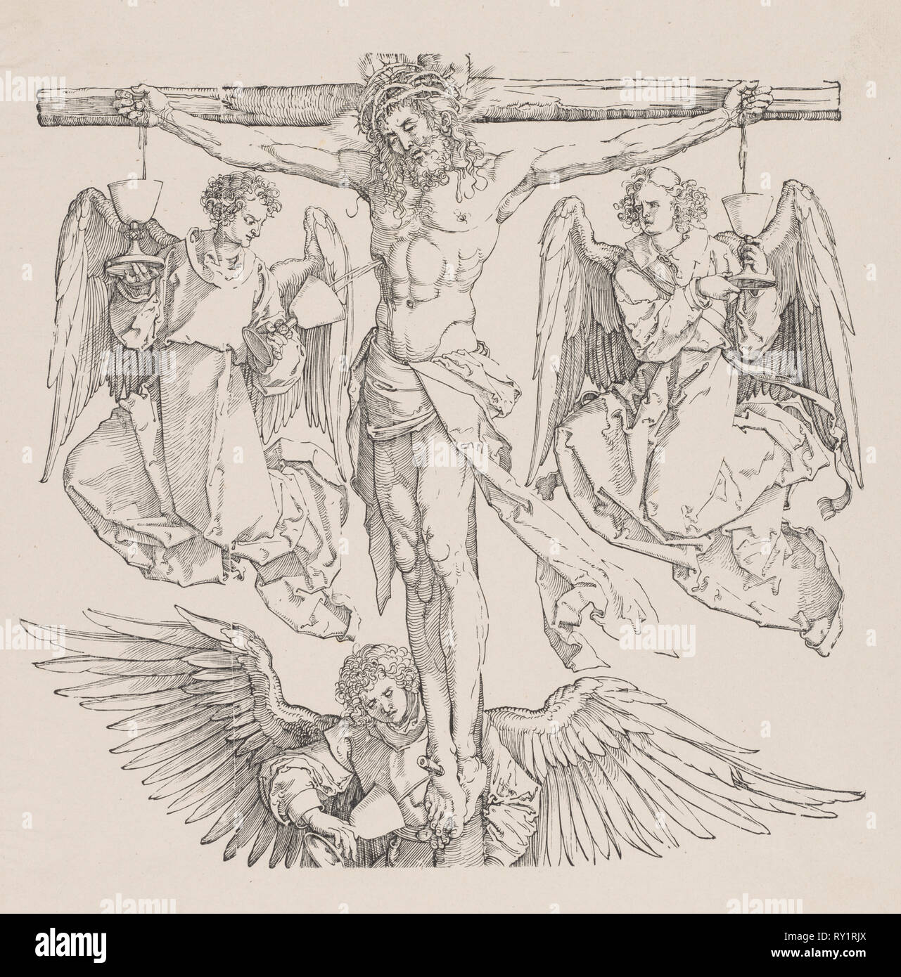 Christ on the Cross. Albrecht Dürer (German, 1471-1528). Woodcut Stock ...