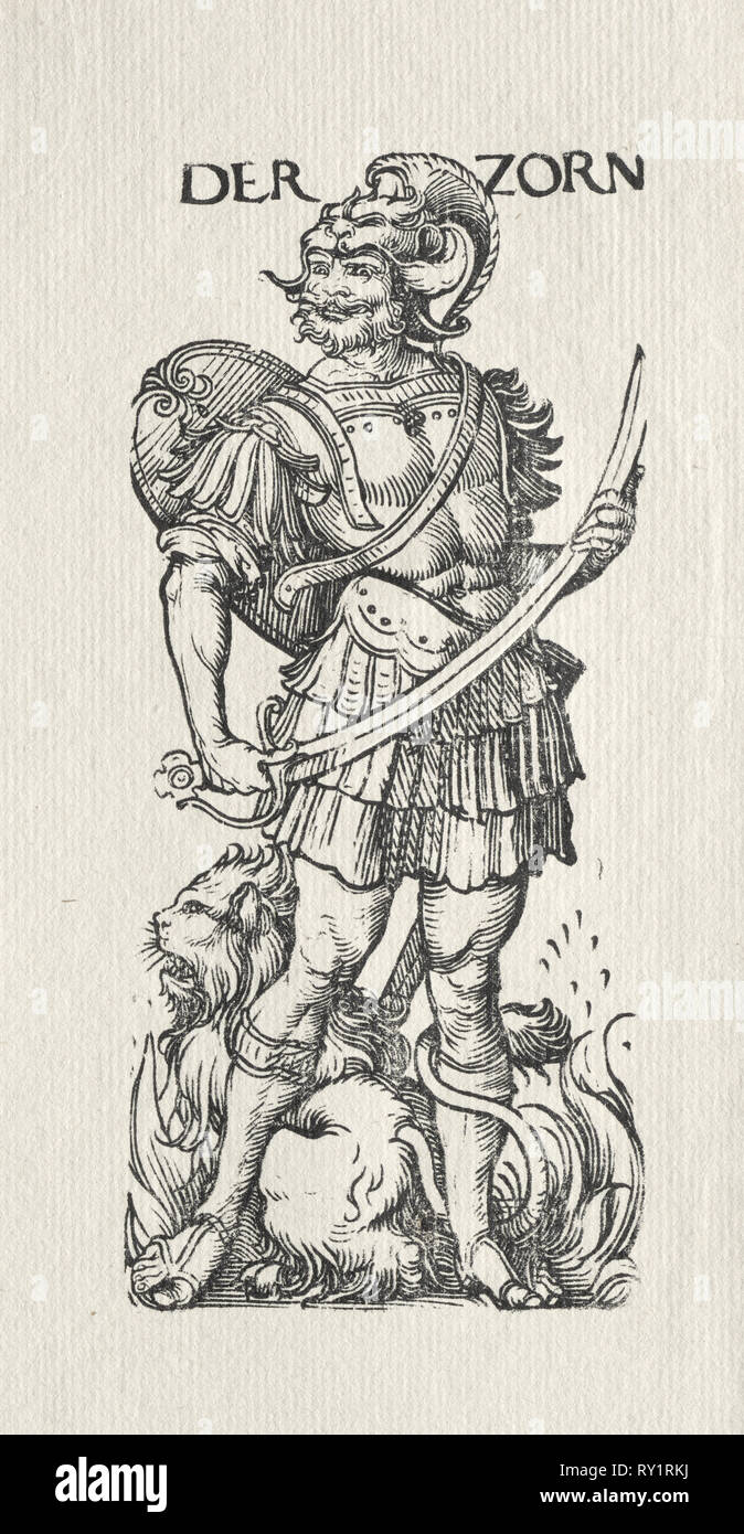 The Seven Vices: Wrath. Hans Burgkmair (German, 1473-1531). Woodcut ...