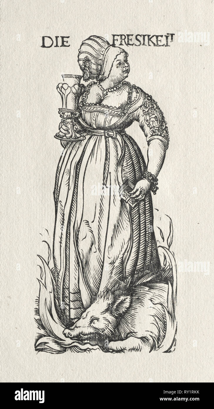 The Seven Vices: Gluttony. Hans Burgkmair (German, 1473-1531). Woodcut ...