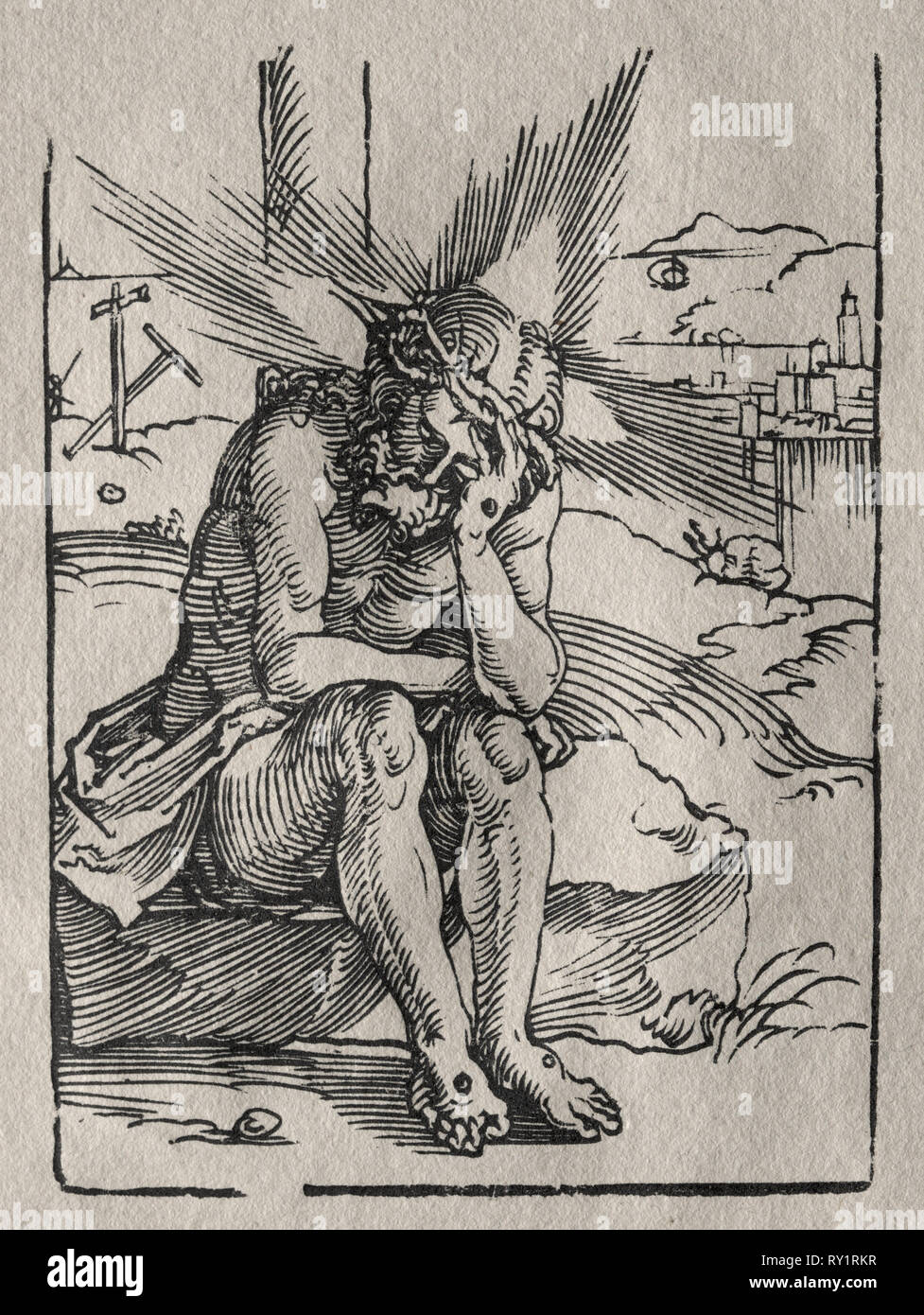 The Man of Sorrows. Hans Sebald Beham (German, 1500-1550). Woodcut ...