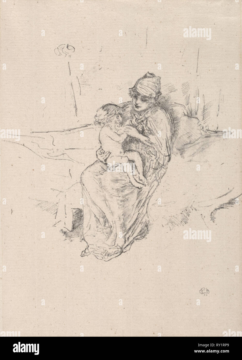 Mother and Child, No. 1. James McNeill Whistler (American, 1834-1903 ...