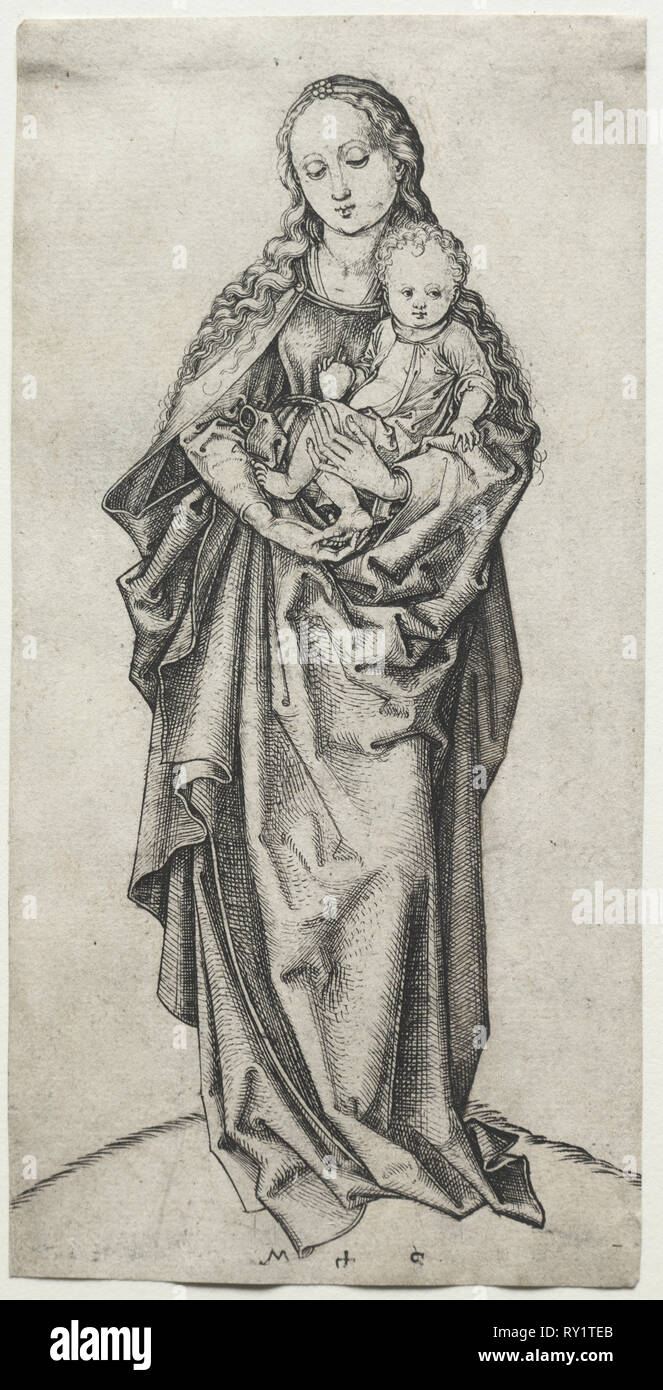 Virgin and Child. Martin Schongauer (German, c.1450-1491). Engraving ...