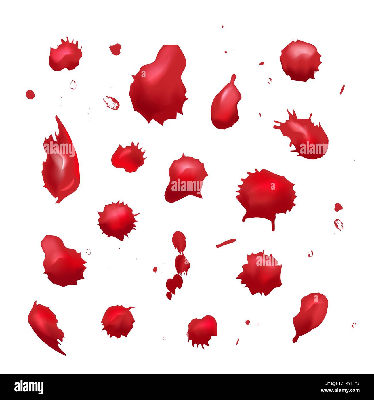 Ink messy drops red Stock Vector Images - Alamy